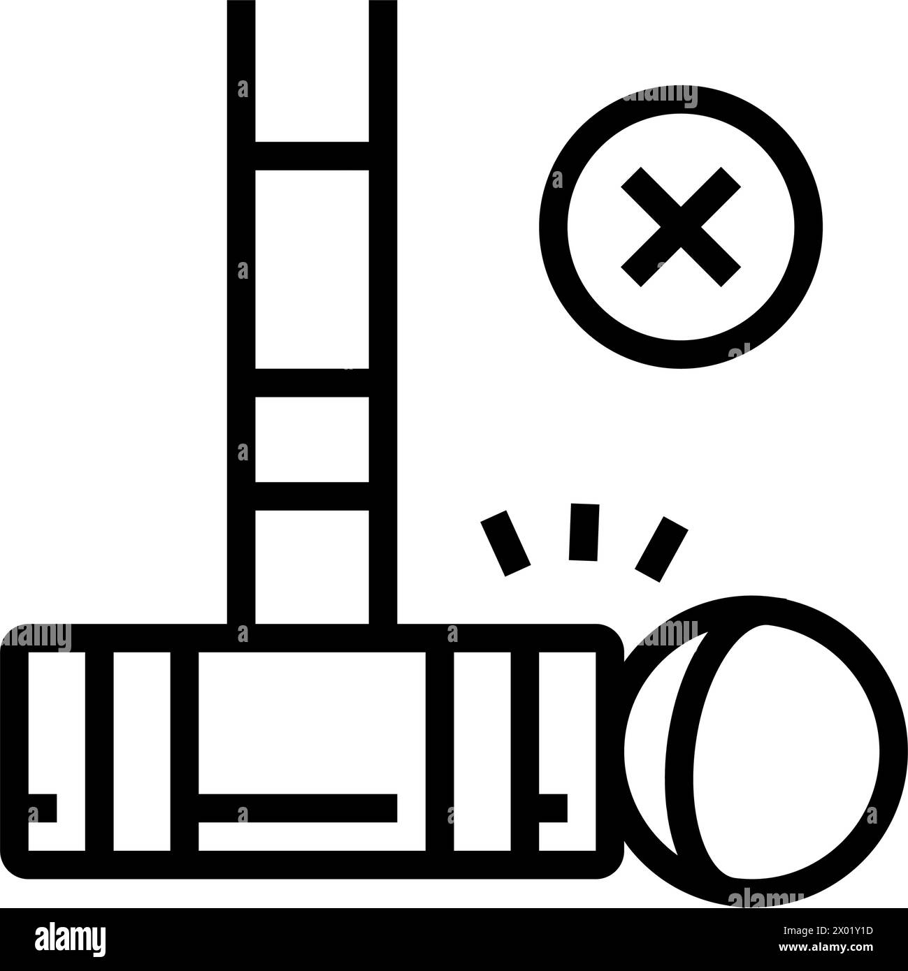 Fault Croquet Game Line Icon Vector Illustration Stock Vector Image And Art Alamy
