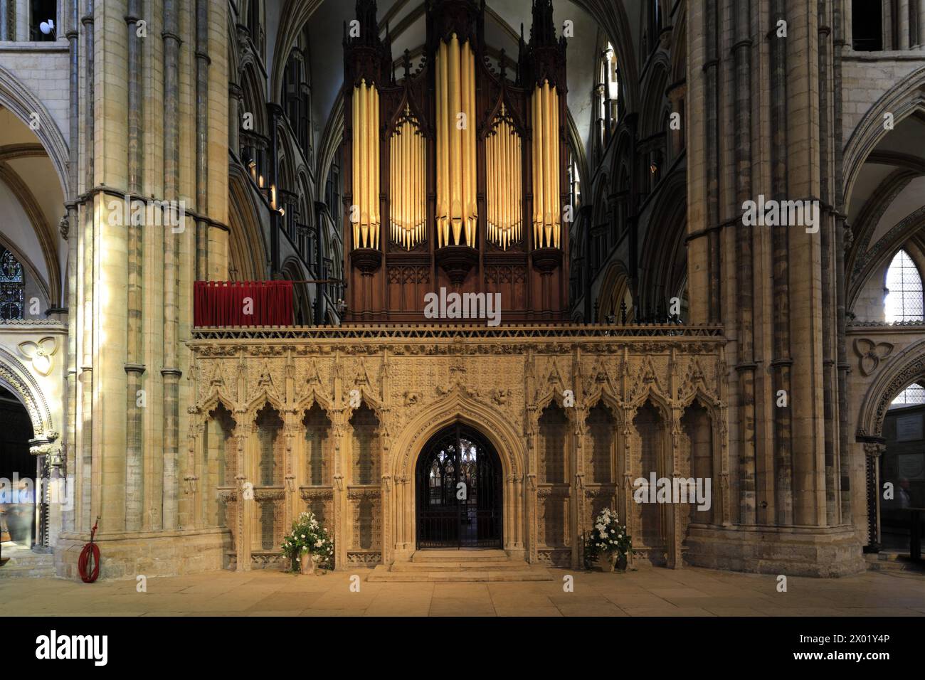 The Choir Screen and organ in Lincoln cathedral, Lincoln City ...