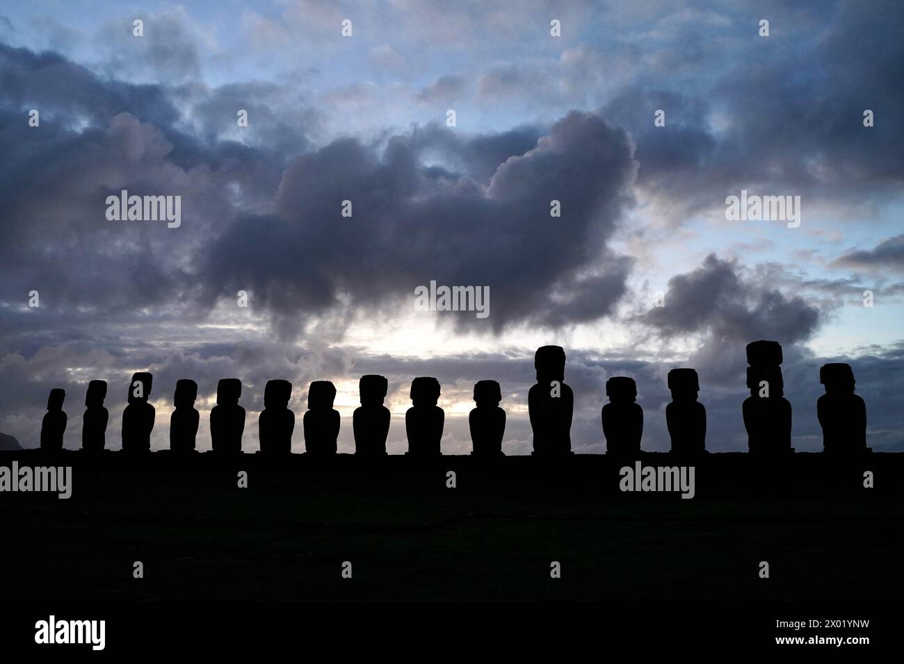 Easter Island. 5th Apr, 2024. This photo taken on April 5, 2024 shows ...