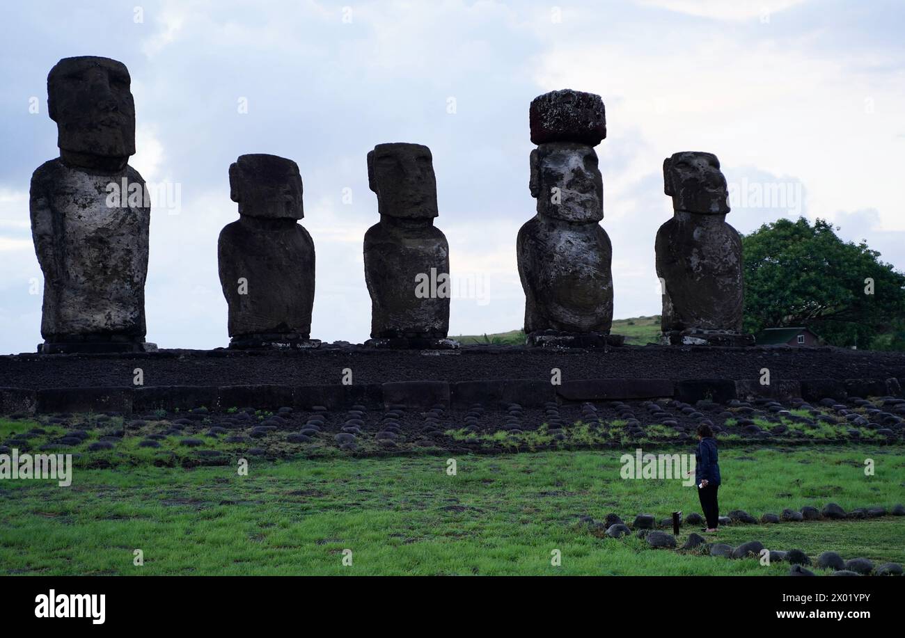 Easter Island. 5th Apr, 2024. This photo taken on April 5, 2024 shows ...