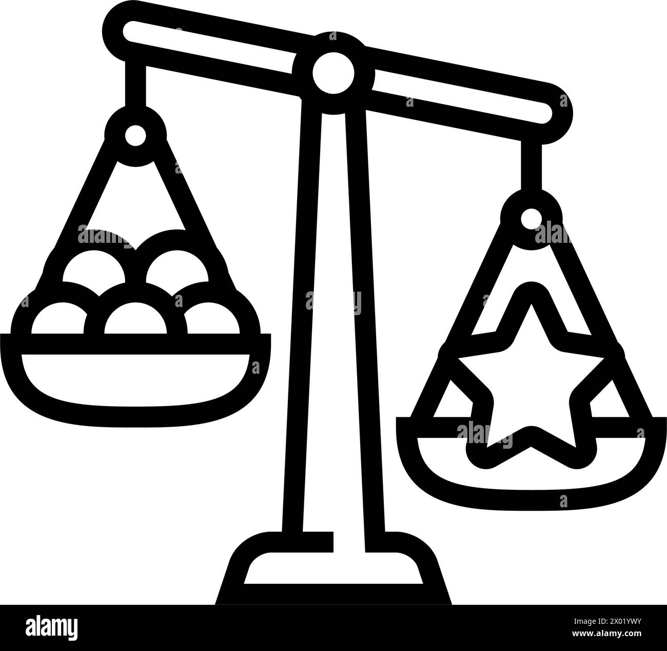 quality over quantity minimalism line icon vector illustration Stock ...