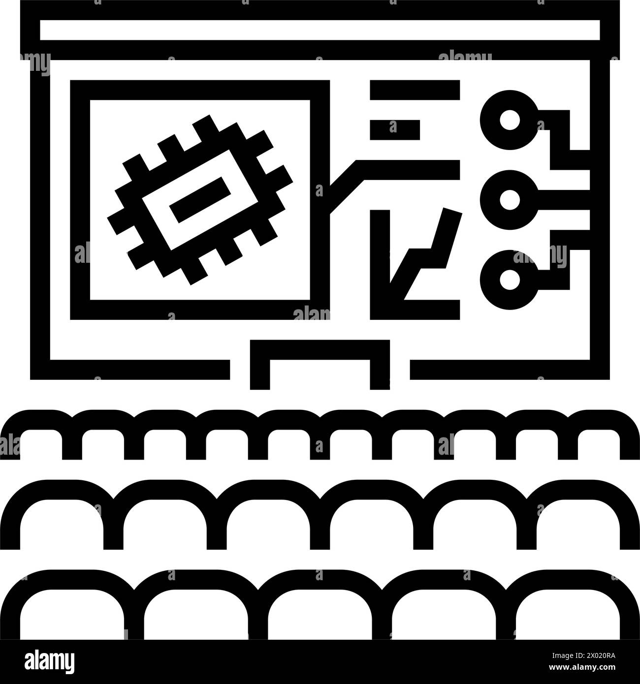 tech conventions enthusiast line icon vector illustration Stock Vector ...