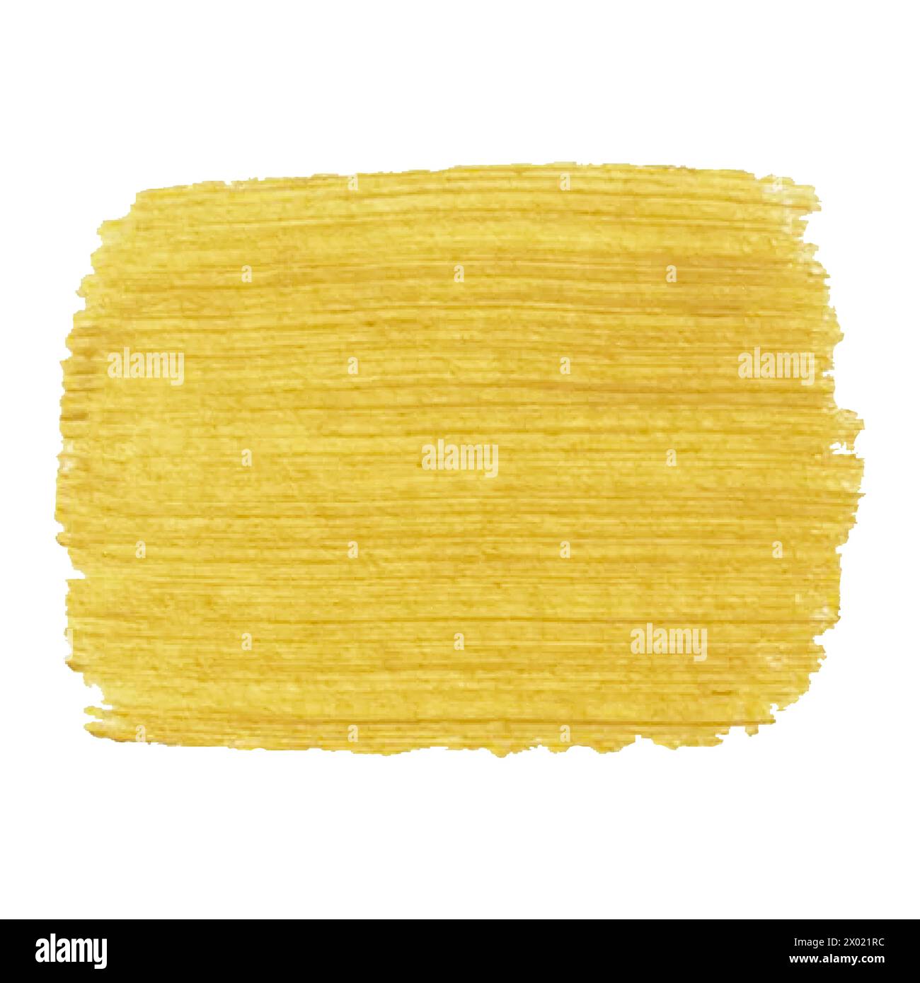 Acrylic yellow texture brush stroke hand drawing, isolated on white ...