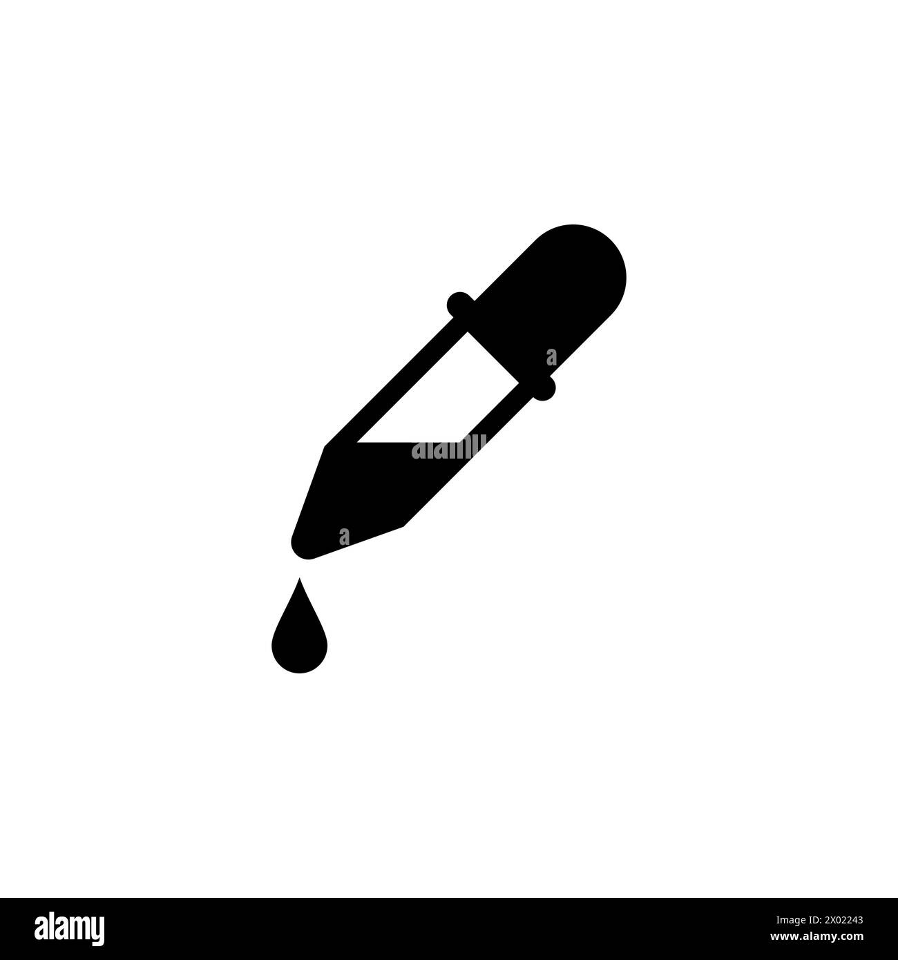 Dropper Pipette flat vector icon. Simple solid symbol isolated on white ...