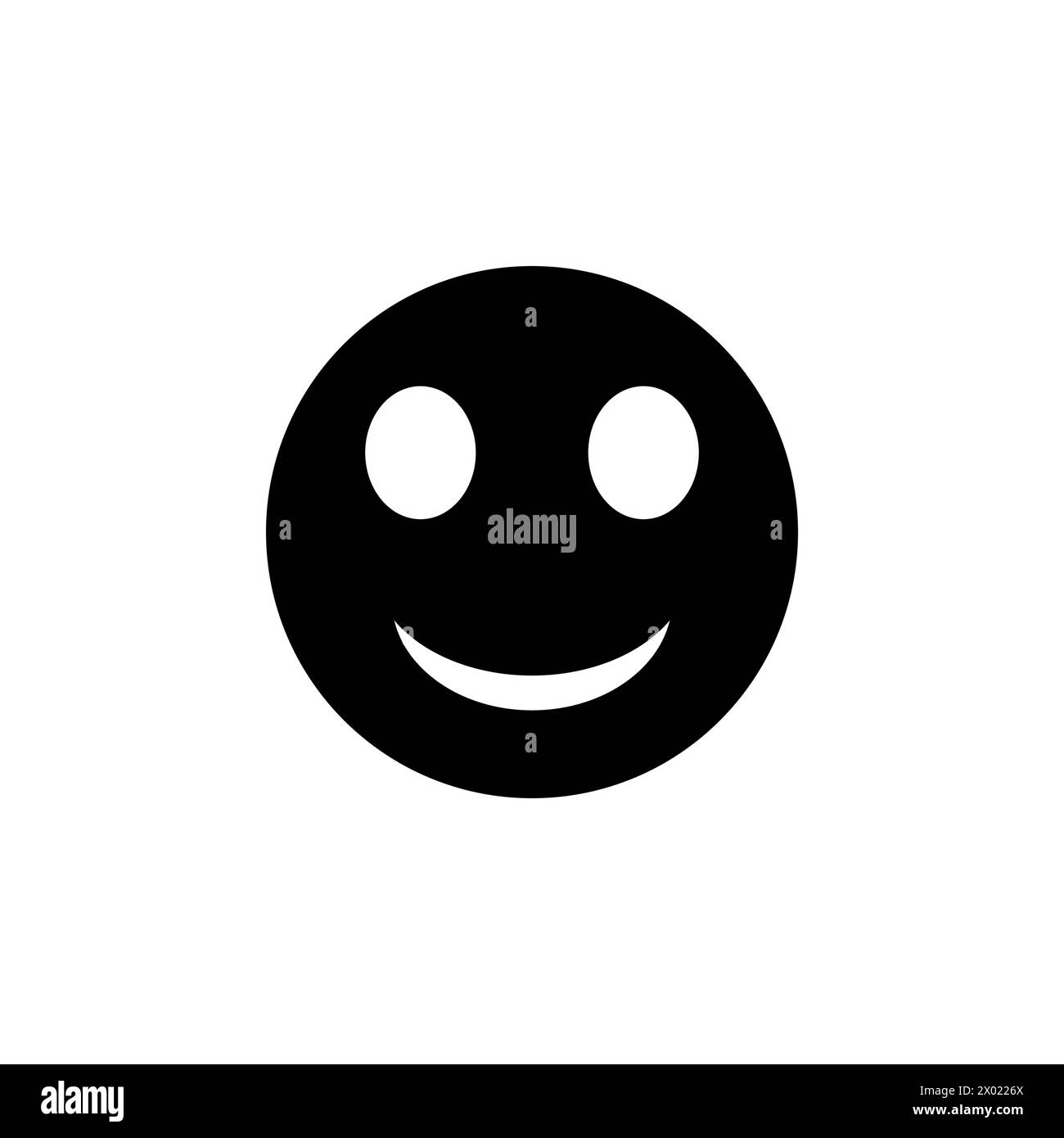 Happy Smile Face flat vector icon. Simple solid symbol isolated on ...