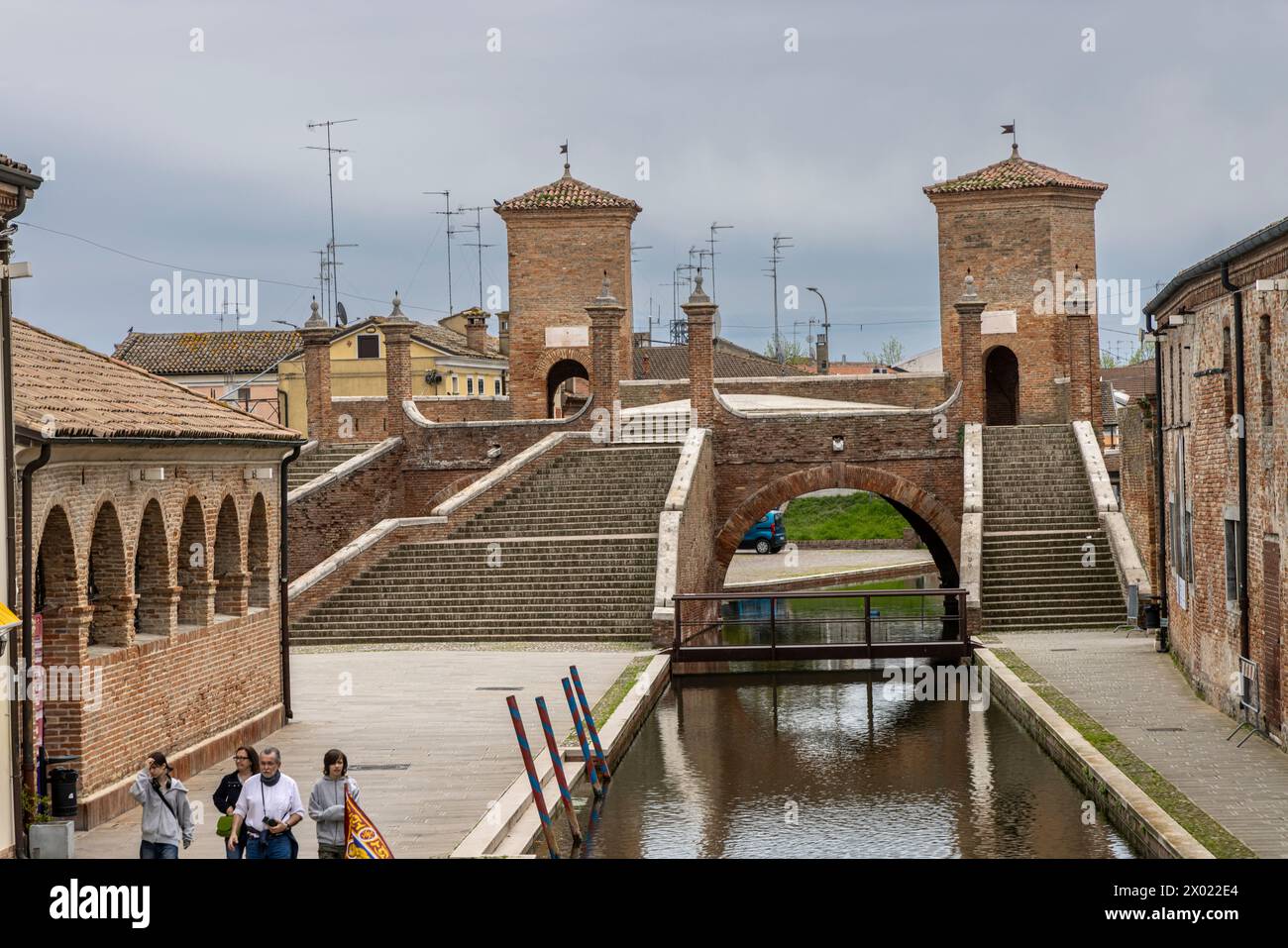 Comacchio, Ferrara, Italy: April 03, 2024 : Chomacchio cityscape with ...