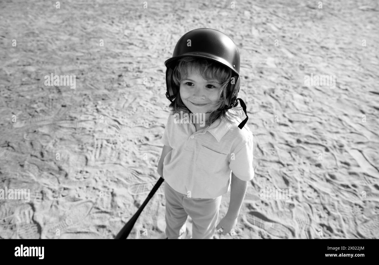 Kid holding a baseball bat. Pitcher child about to throw in youth ...