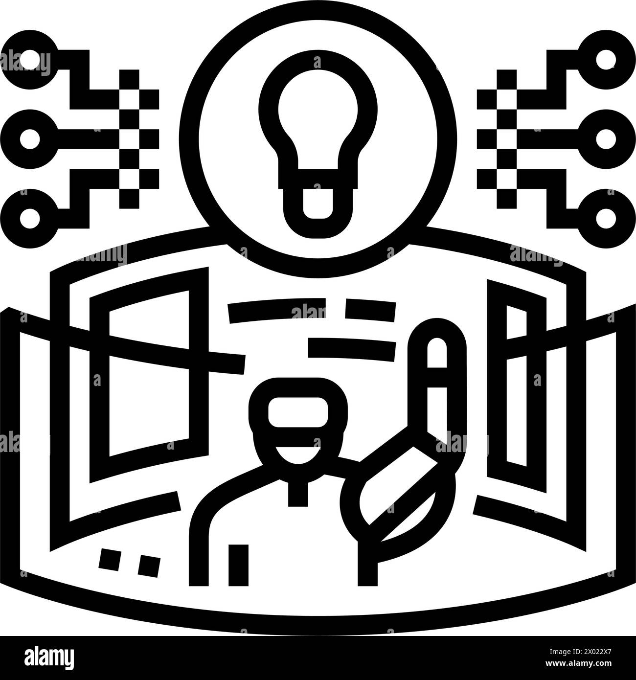 digital explorer tech enthusiast line icon vector illustration Stock ...