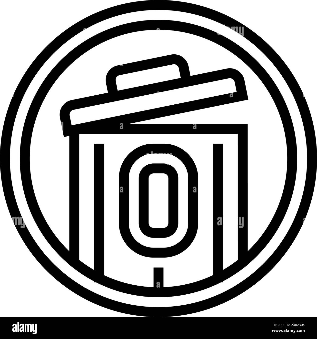 zero waste sorting line icon vector illustration Stock Vector Image ...