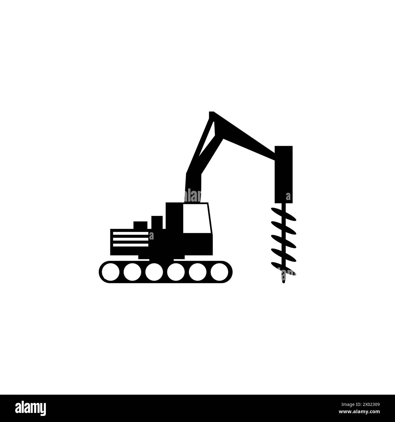 Truck Drilling flat vector icon. Simple solid symbol isolated on white background Stock Vector ...