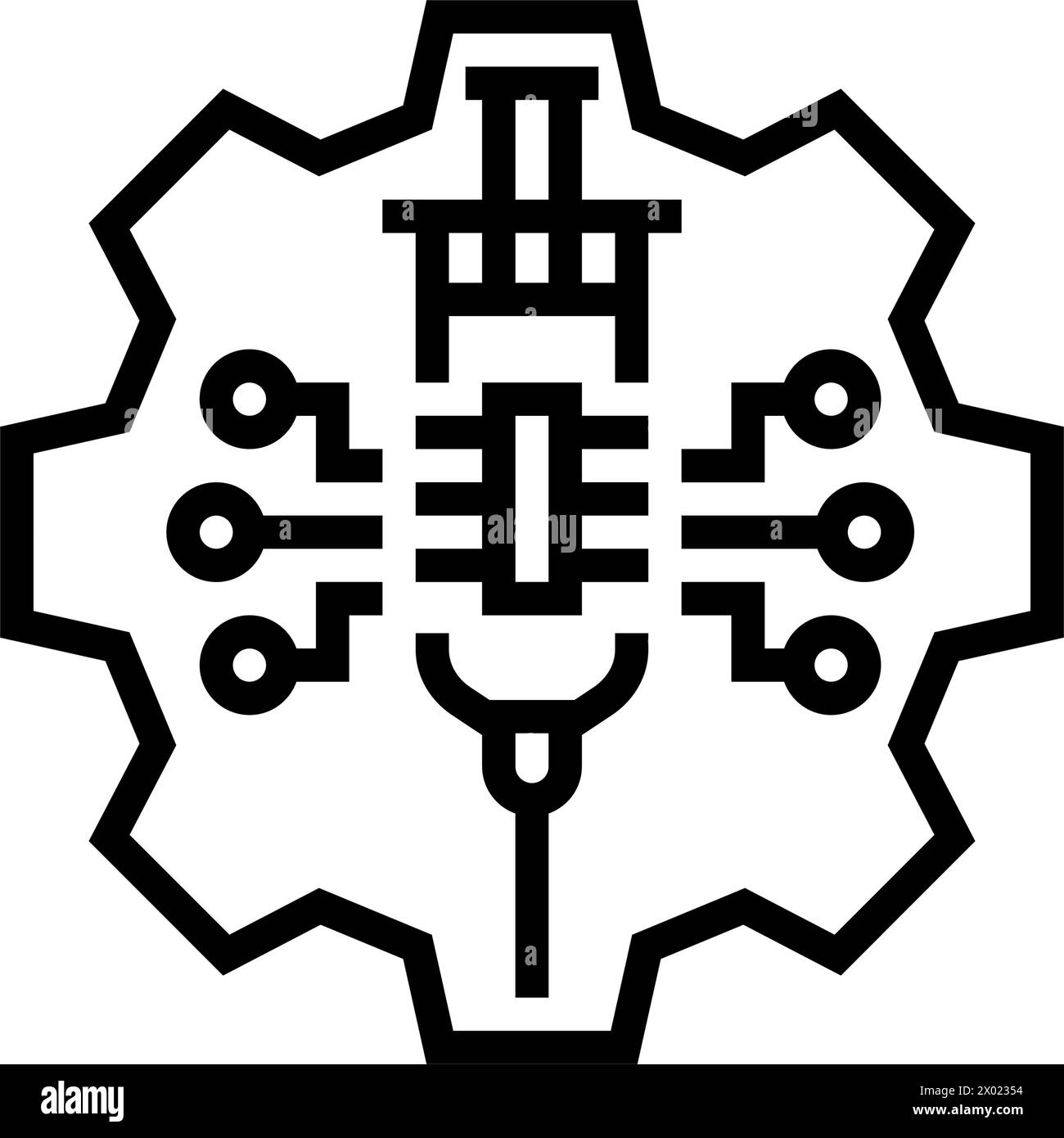 tech junkie tech enthusiast line icon vector illustration Stock Vector ...