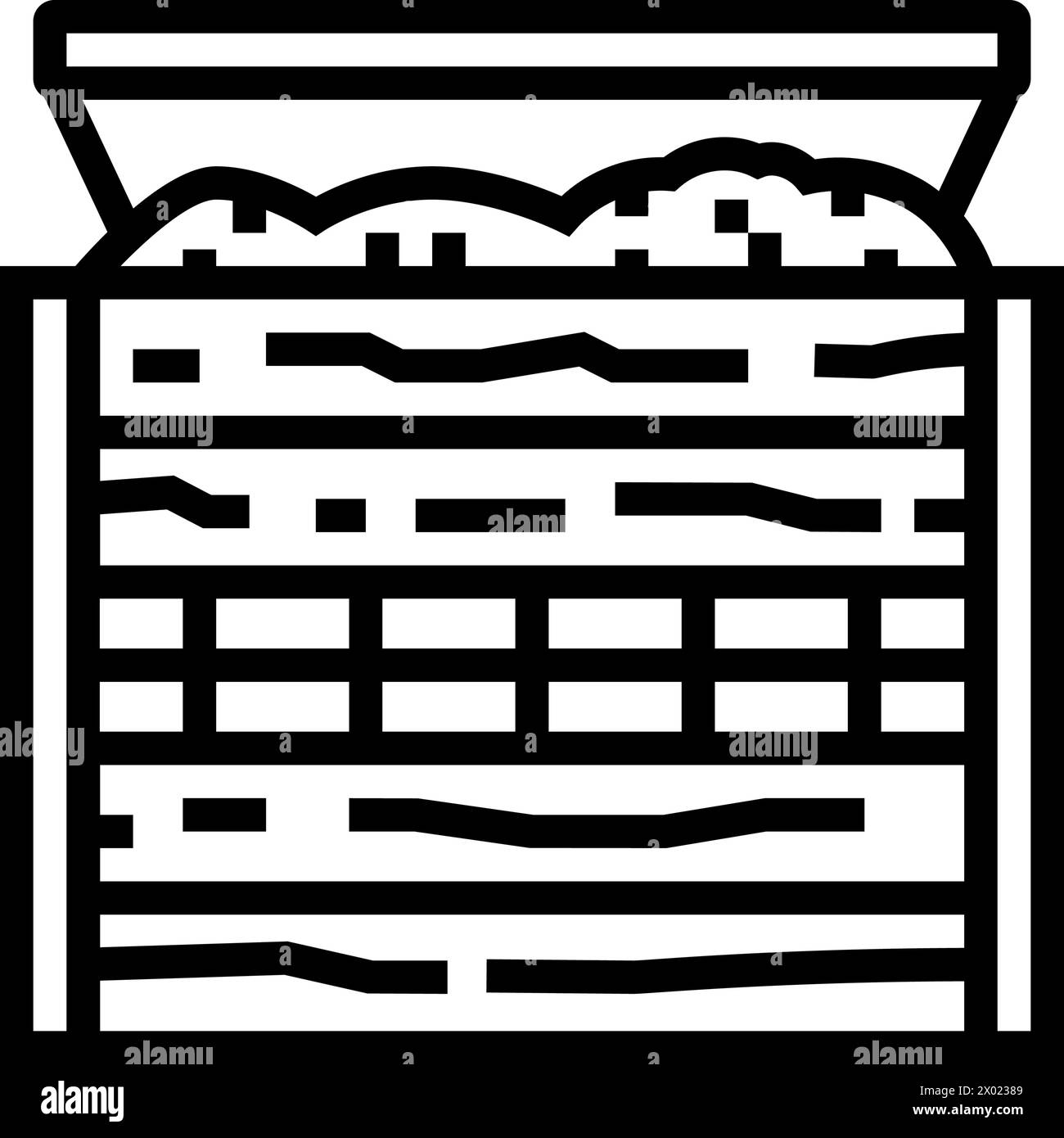 composting waste sorting line icon vector illustration Stock Vector Image & Art - Alamy
