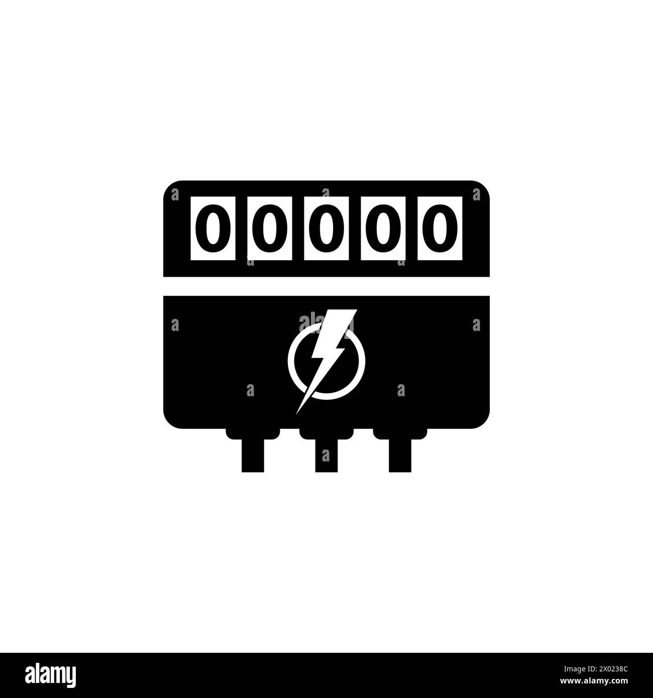 Electric Meter flat vector icon. Simple solid symbol isolated on white background Stock Vector ...