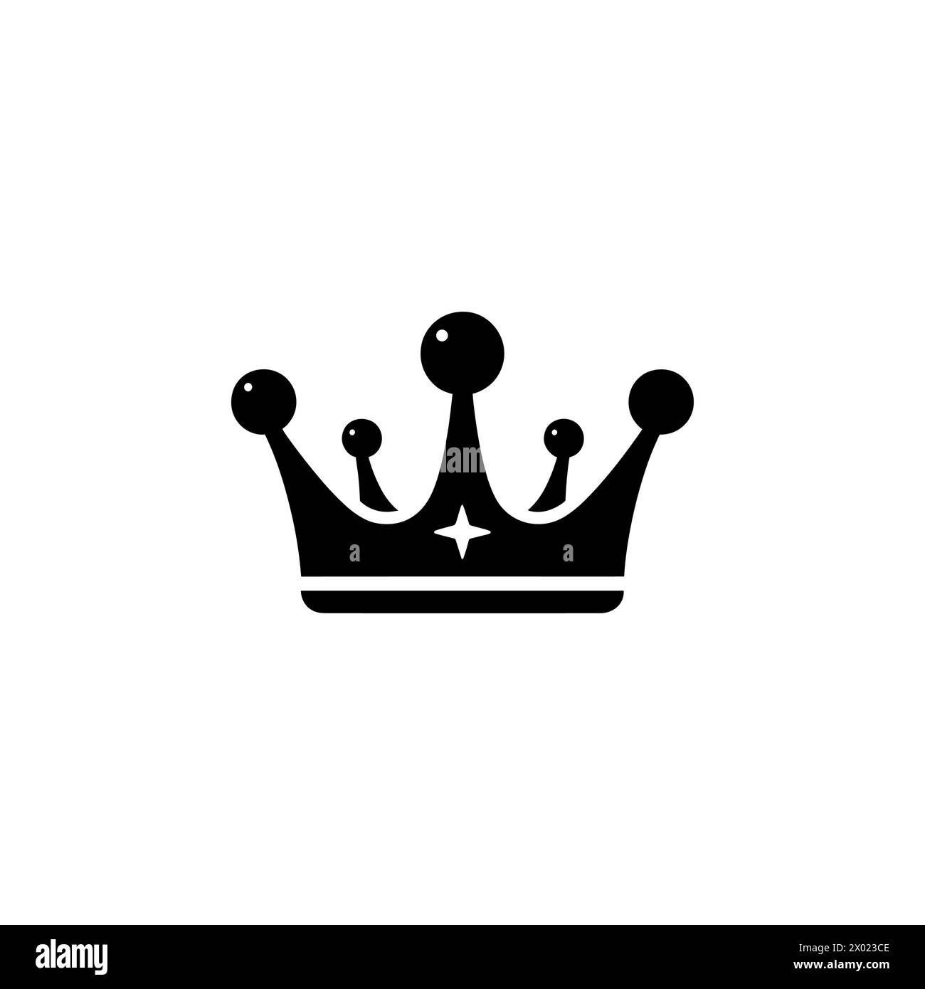 Royal Crown flat vector icon. Simple solid symbol isolated on white ...
