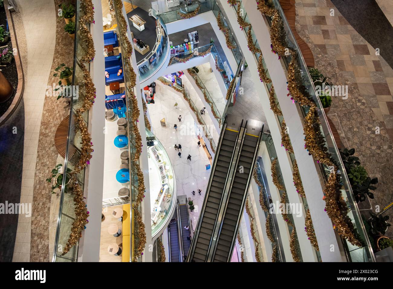 inside the Iconsiam Shopping Mall at Chao Phraya River in Thonburi in ...