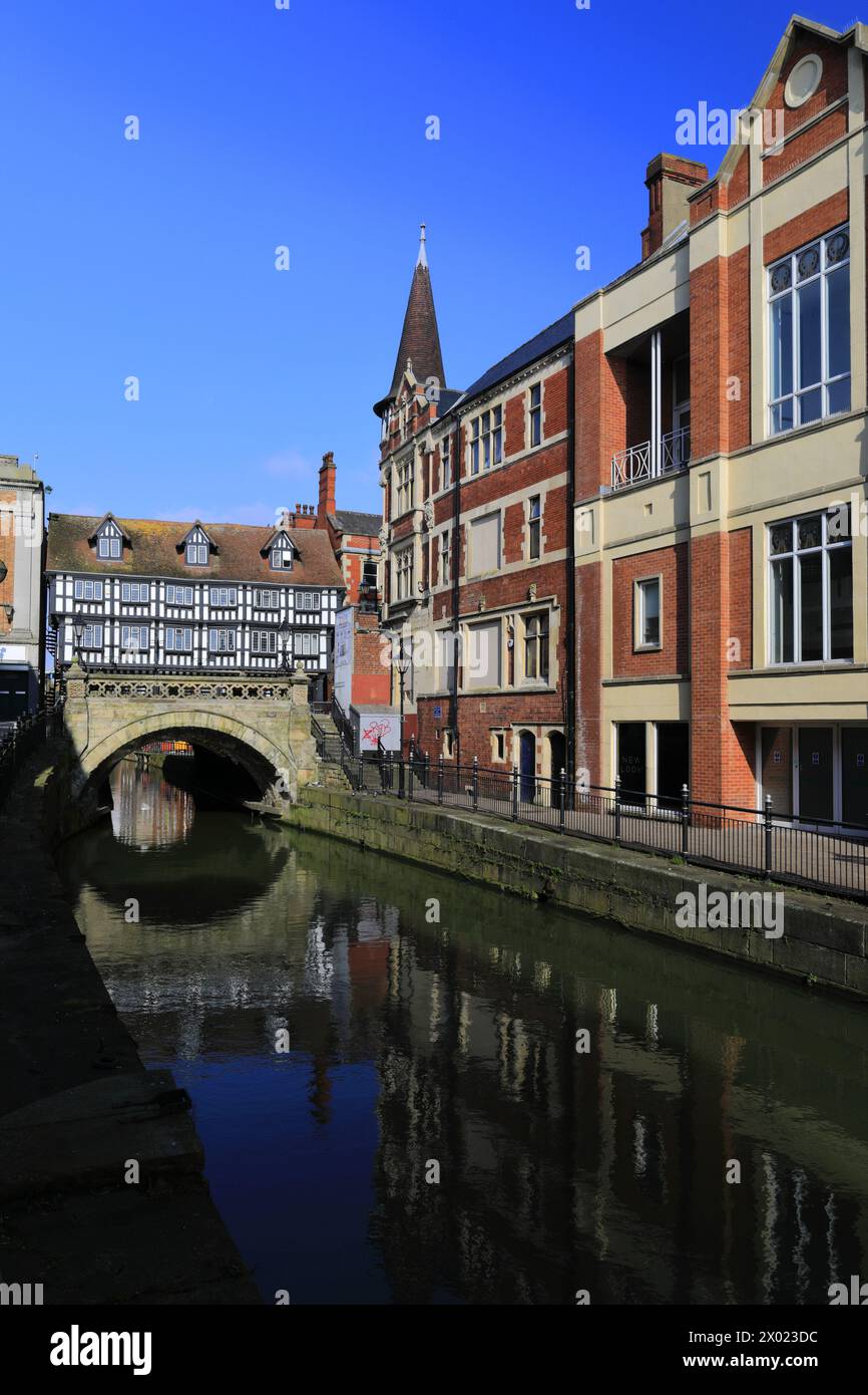 The Old High bridge, River Witham, Lincoln City, Lincolnshire, England ...