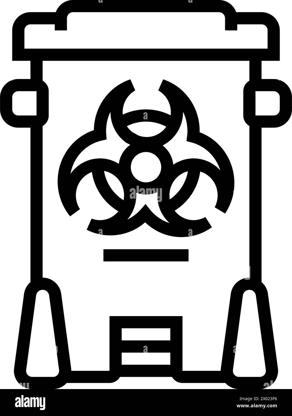 hazardous waste sorting line icon vector illustration Stock Vector ...