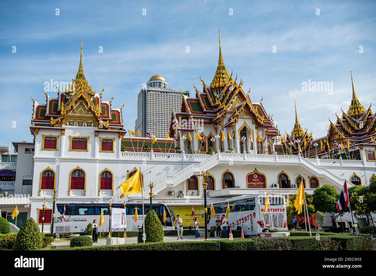 the Wat Yan Nawa in Sathon in the city of Bangkok in Thailand. Thailand ...