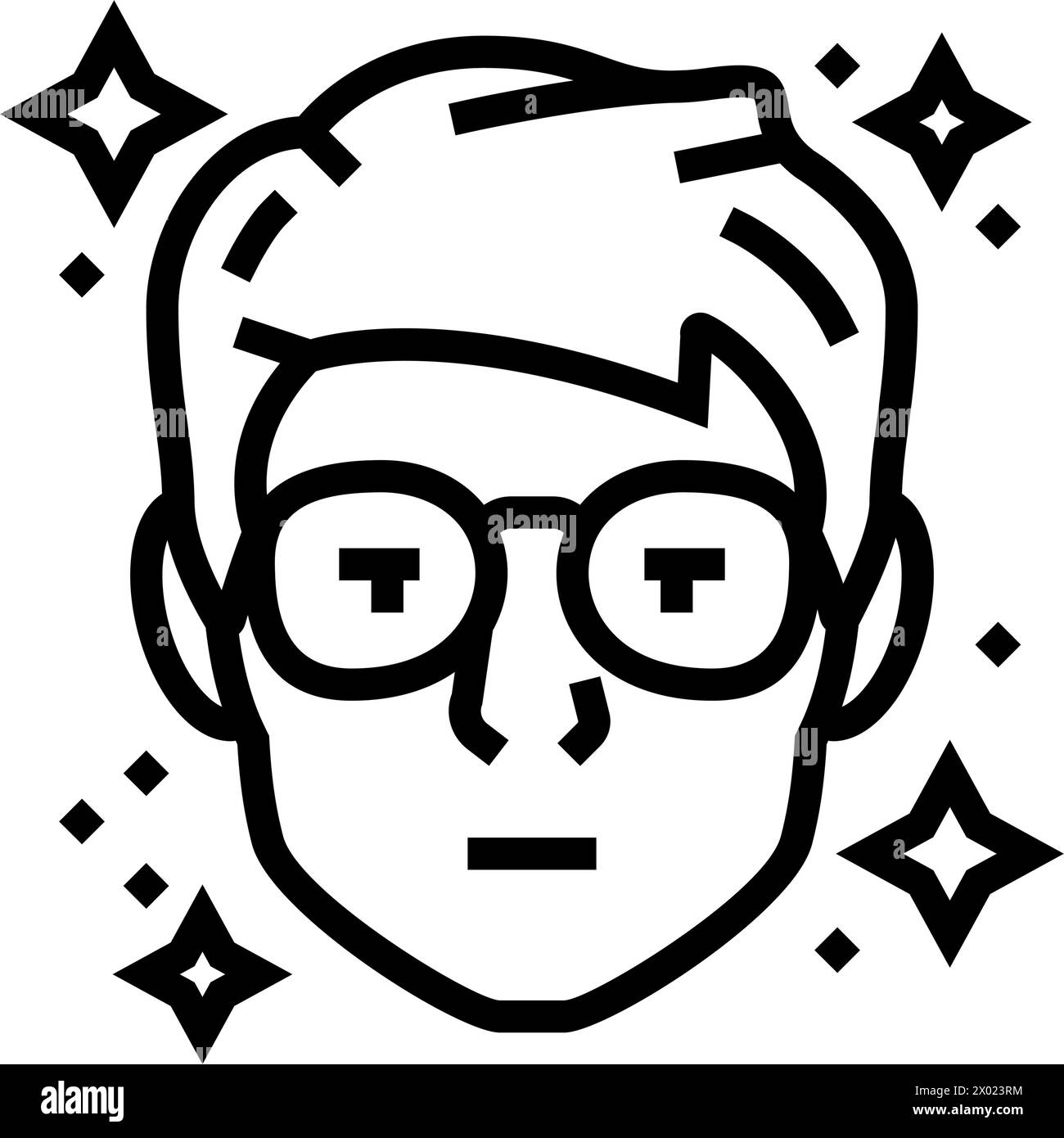 geek chic tech enthusiast line icon vector illustration Stock Vector ...