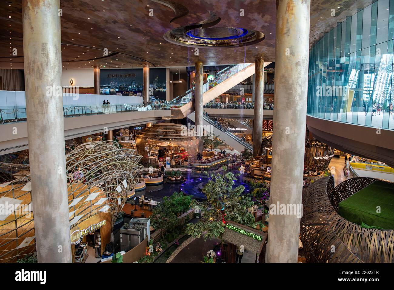 inside the Iconsiam Shopping Mall at Chao Phraya River in Thonburi in ...