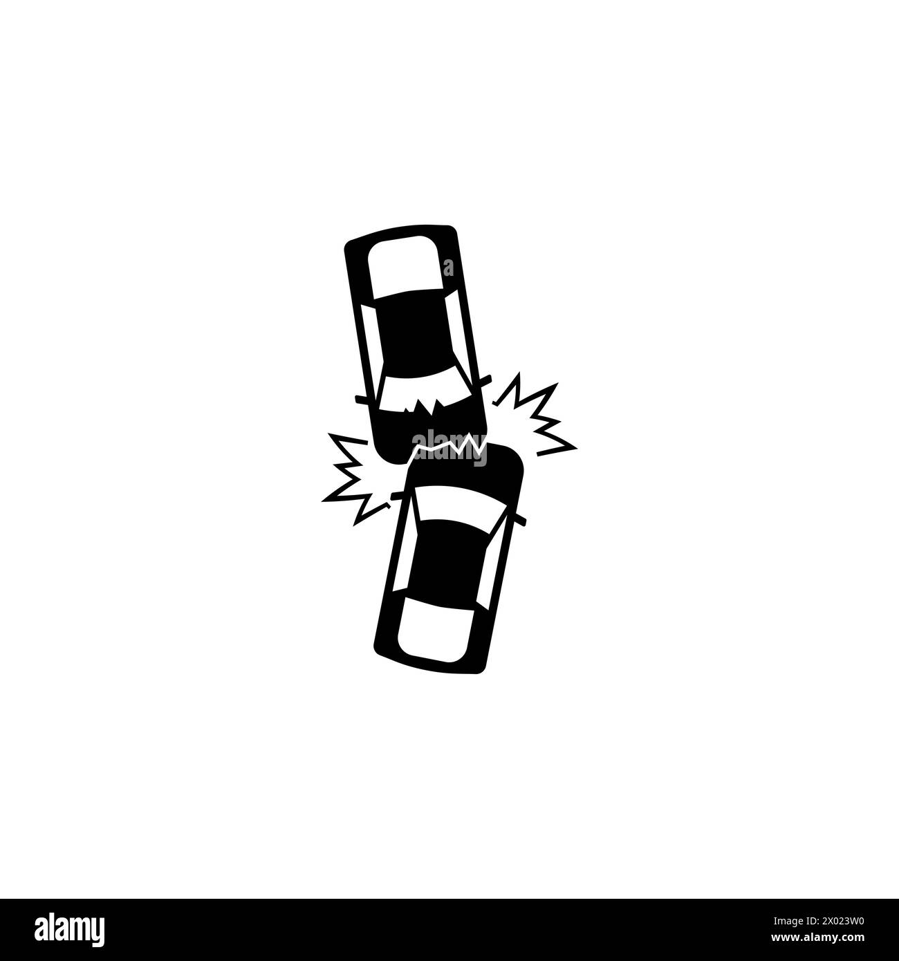 Car Crash Accident flat vector icon. Simple solid symbol isolated on ...