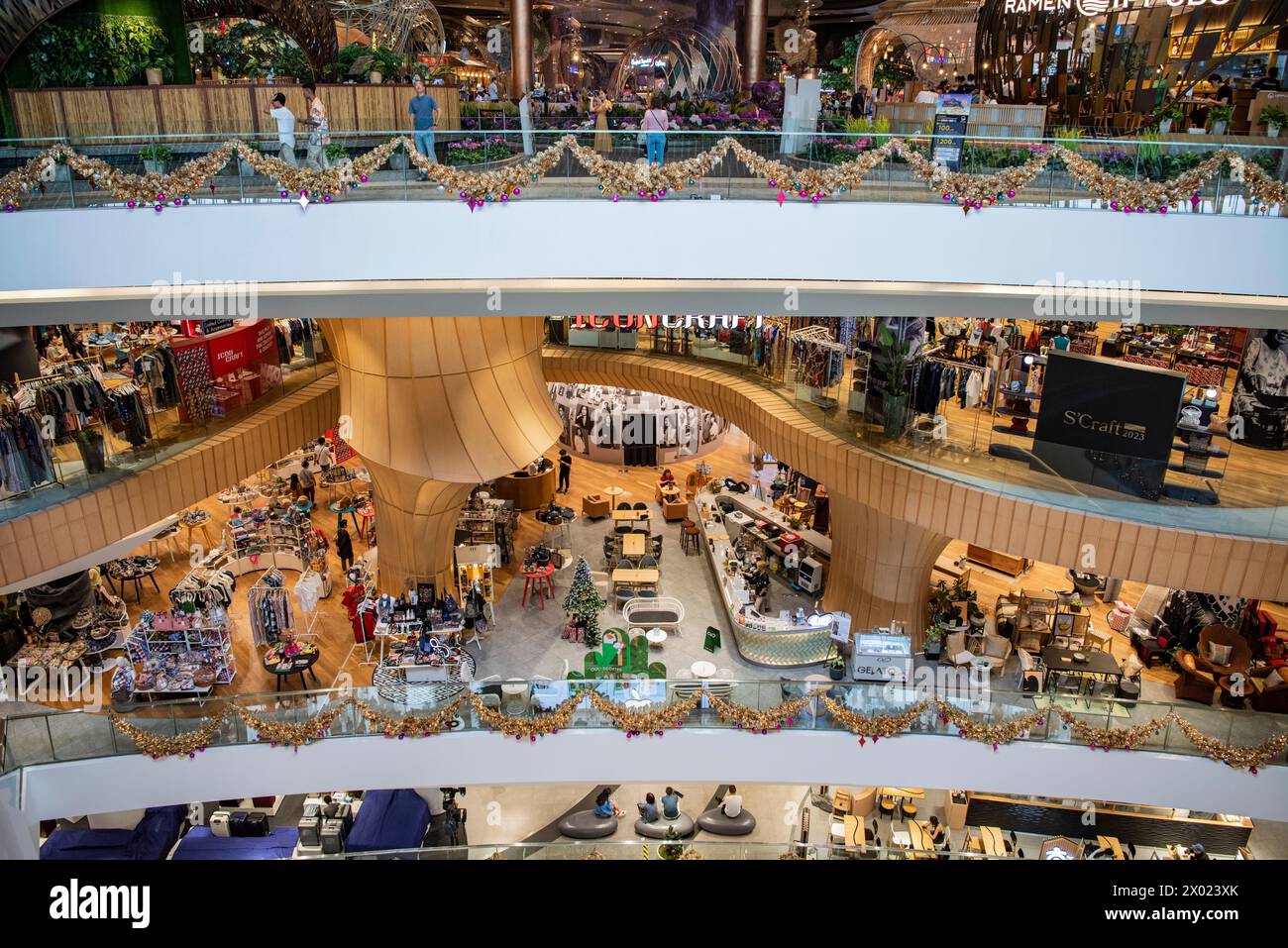 inside the Iconsiam Shopping Mall at Chao Phraya River in Thonburi in ...