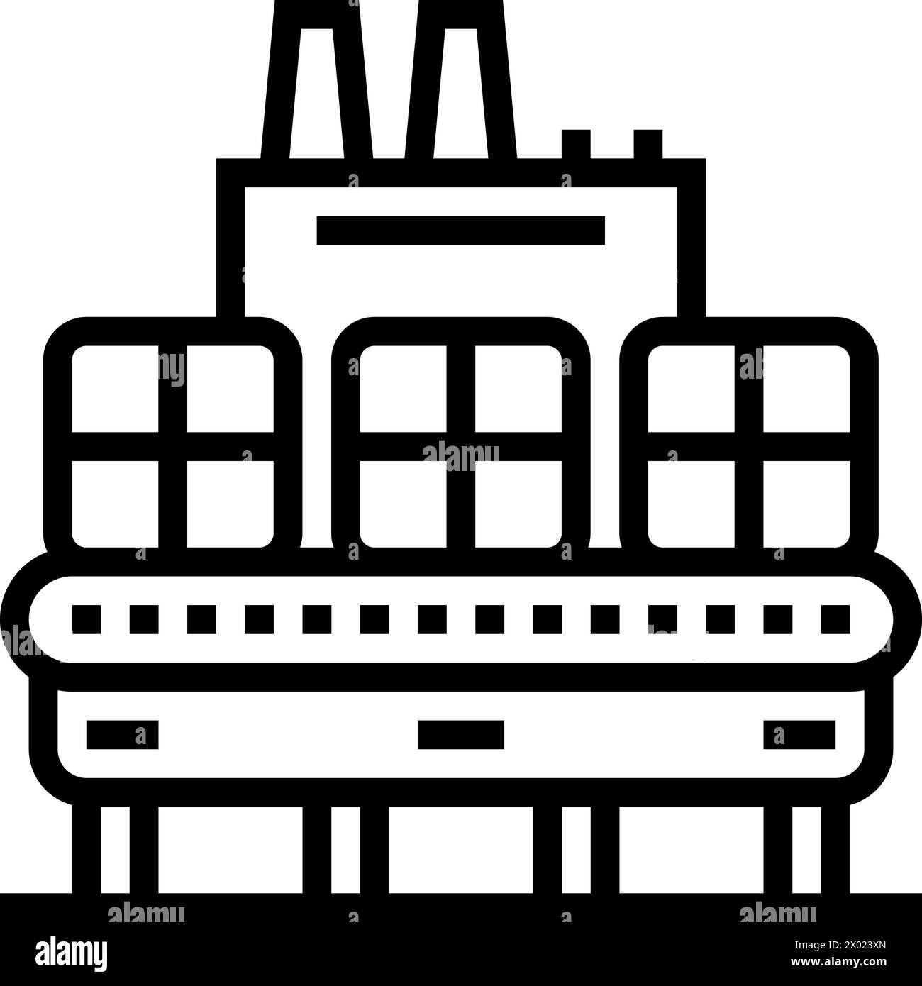 material recovery facility mrf line icon vector illustration Stock ...
