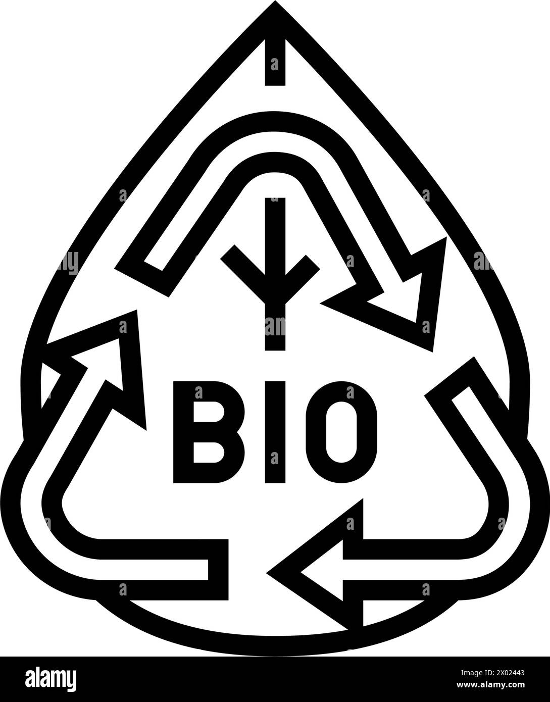 biodegradable waste sorting line icon vector illustration Stock Vector ...