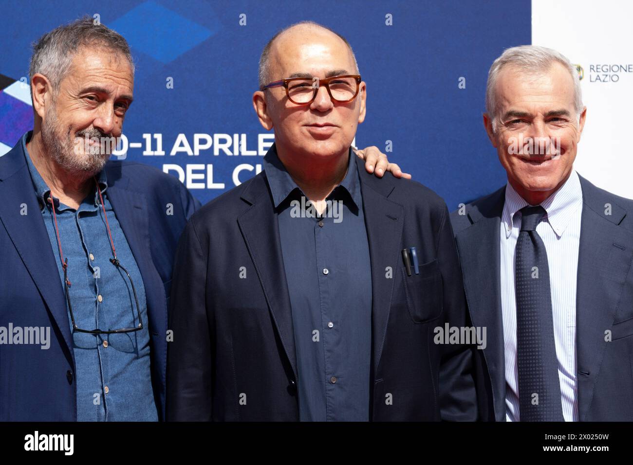 Rome, Italy, April 9, 2024 - Ferzan Ozpetek, Giampaolo Letta and Mario ...