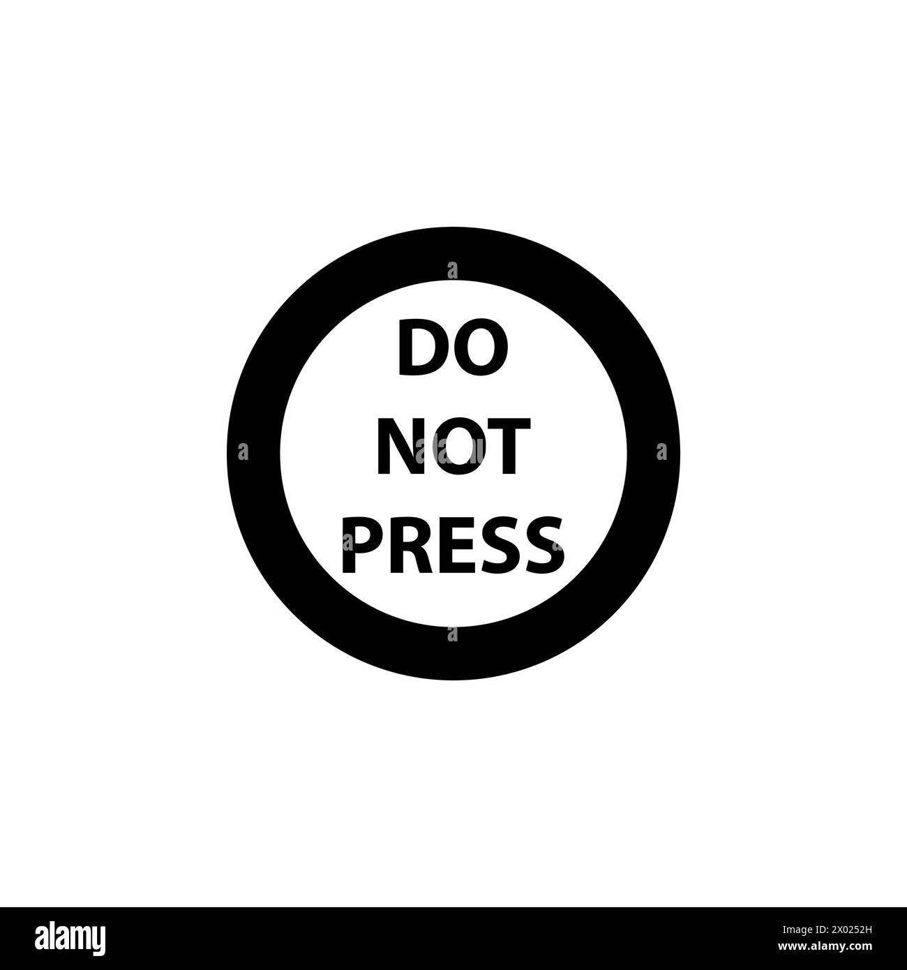 Do Not Press Button flat vector icon. Simple solid symbol isolated on ...