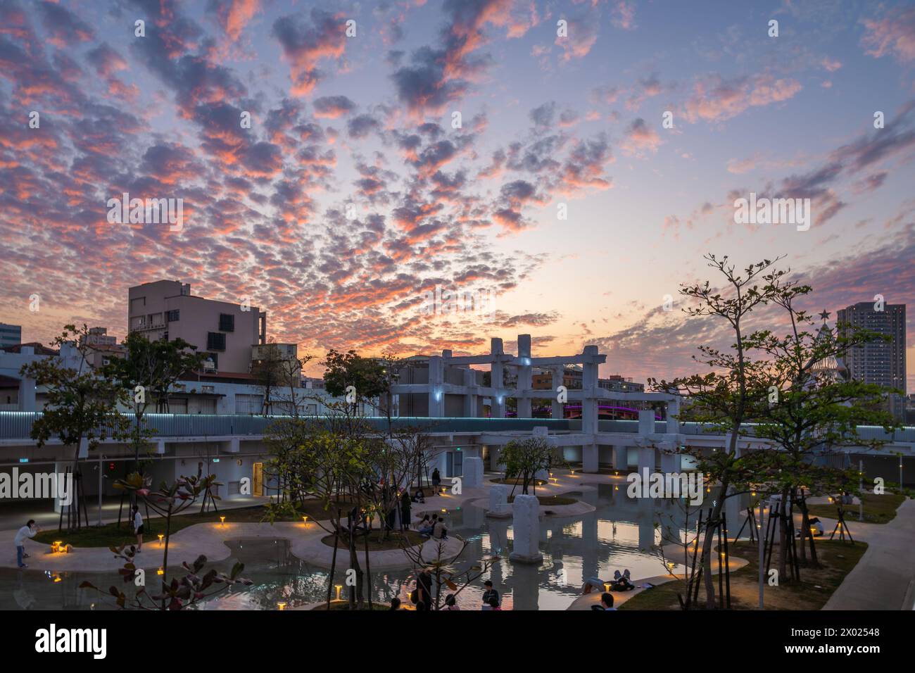 Urban design with a large pond enhances the parks beauty at The Spring ...