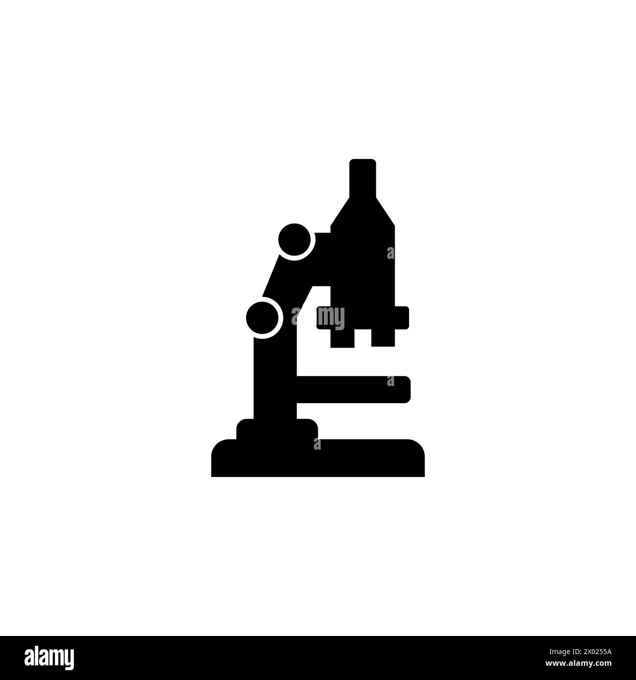 Microscope flat vector icon. Simple solid symbol isolated on white ...