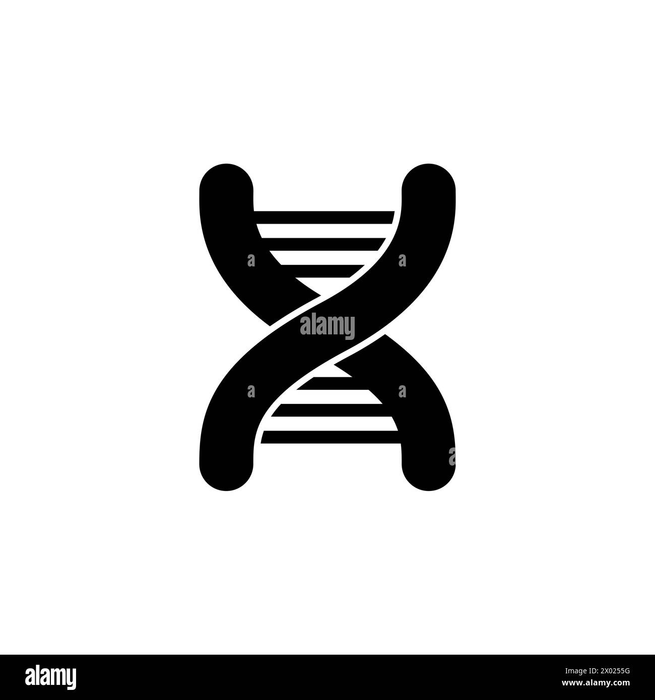 DNA flat vector icon. Simple solid symbol isolated on white background ...