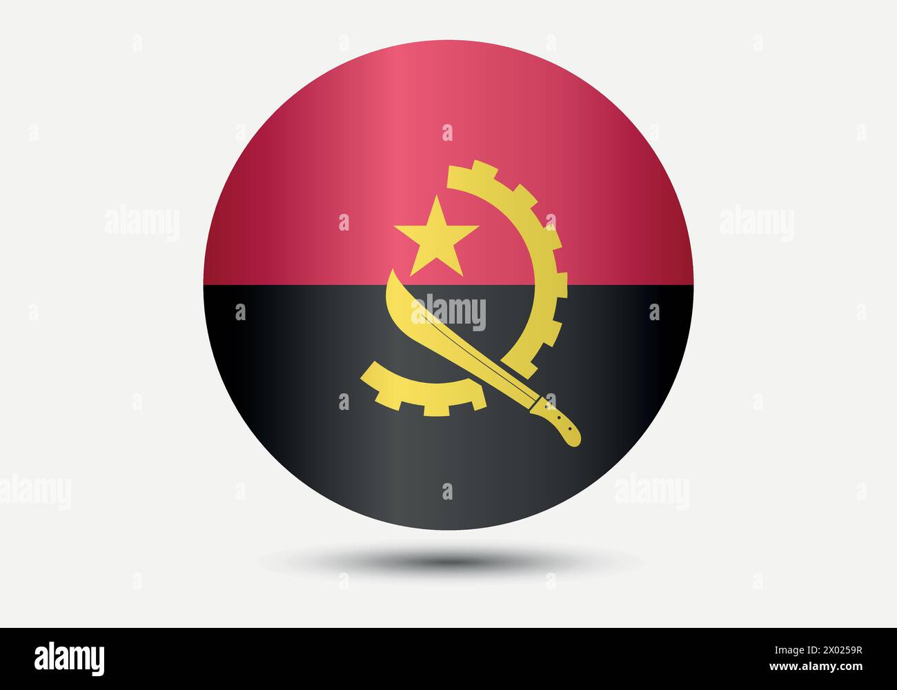 National flag of Angola, flag of Angola, sign of Angola. Flag of Angola with gradient Stock ...