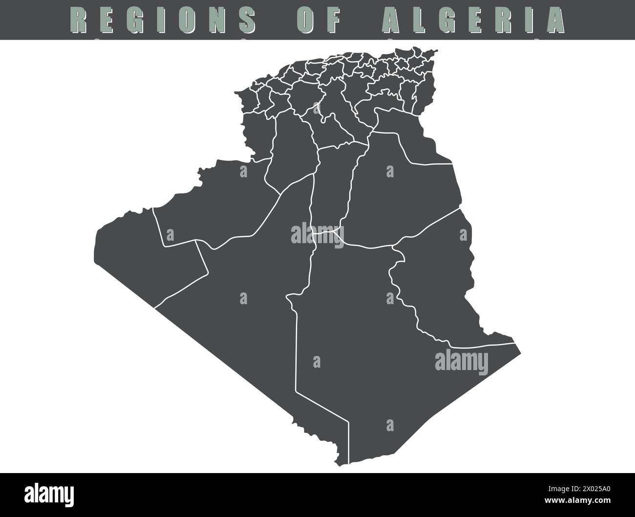 Algeria country map. Map of Algeria in gray color. Detailed gray vector ... Algeria country map. Map of Algeria in gray color. Detailed gray vector ...