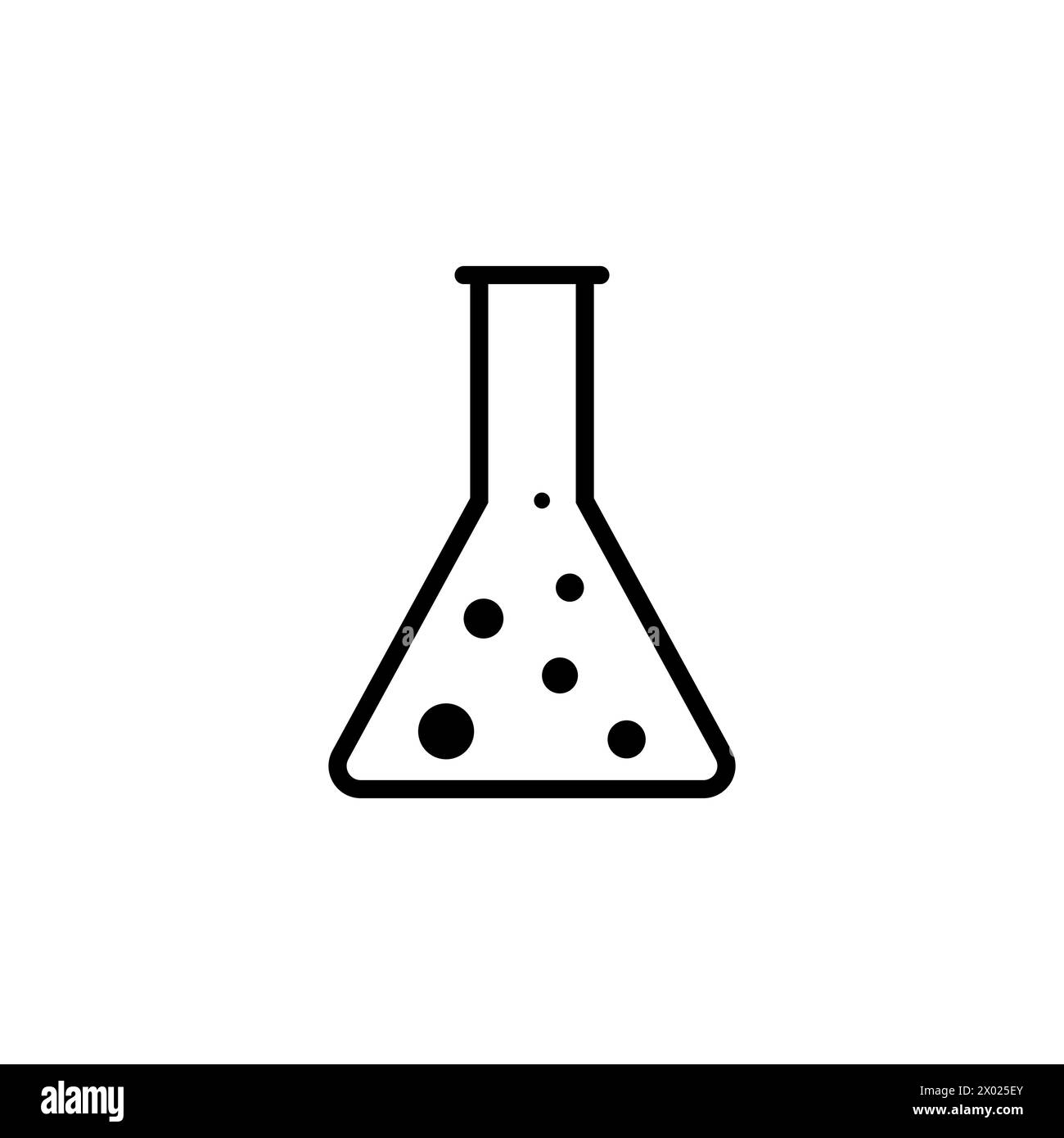 Flask flat vector icon. Simple solid symbol isolated on white ...