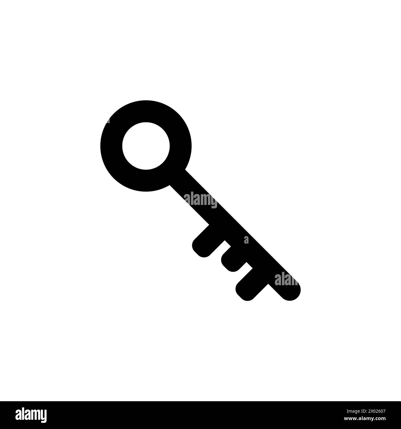 Vintage Key flat vector icon. Simple solid symbol isolated on white ...