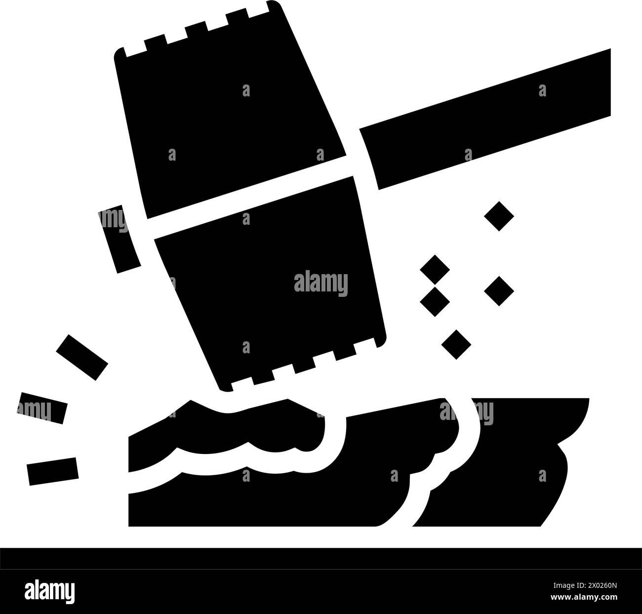 punch blacksmith glyph icon vector illustration Stock Vector Image ...