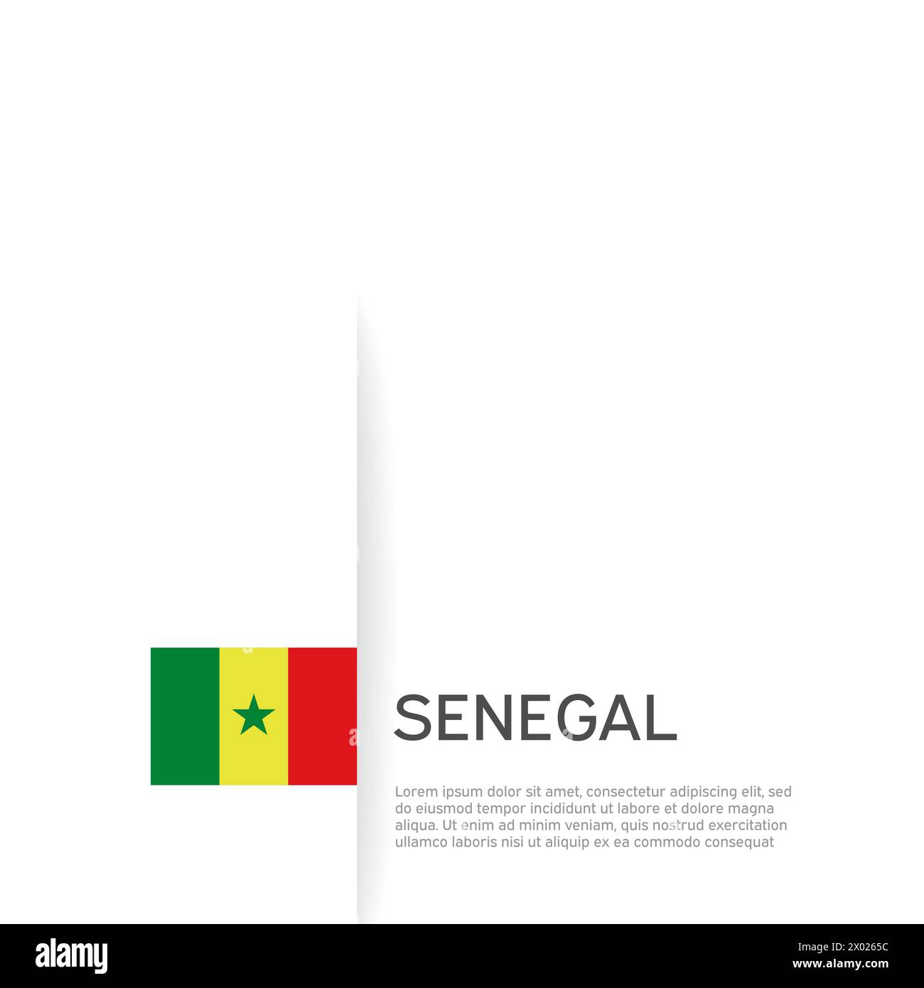 Senegal flag background. State patriotic senegal banner, cover. Document template with ...