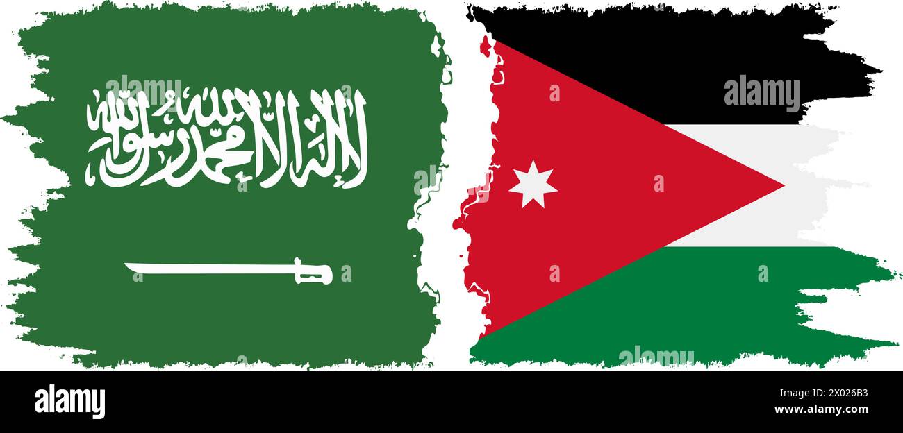 Saudi arabia jordan flag hi-res stock photography and images - Alamy