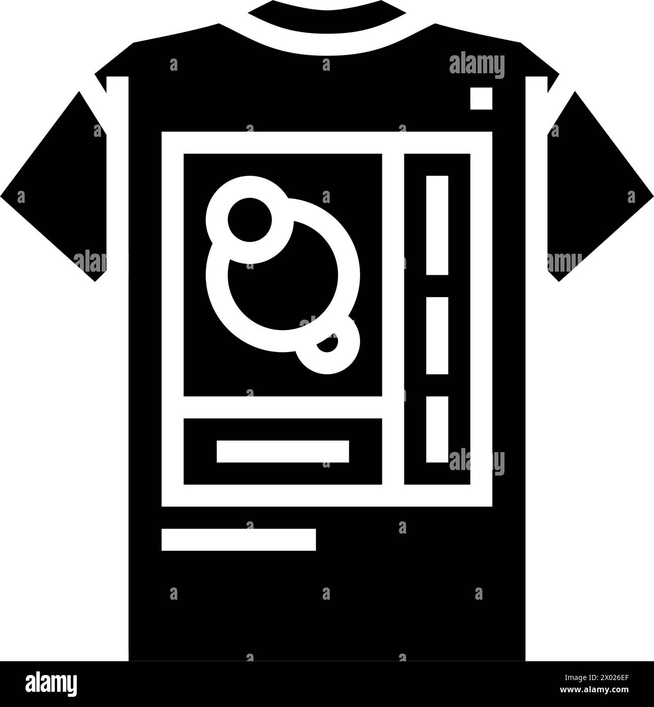 Graphic Tee Streetwear Cloth Fashion Glyph Icon Vector Illustration