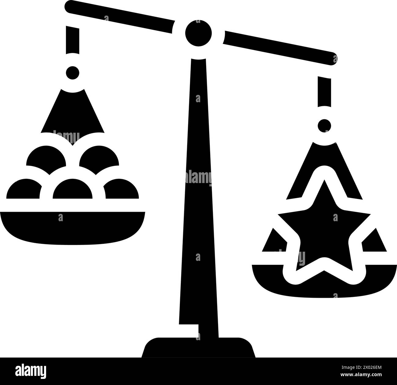 quality over quantity minimalism glyph icon vector illustration Stock ...