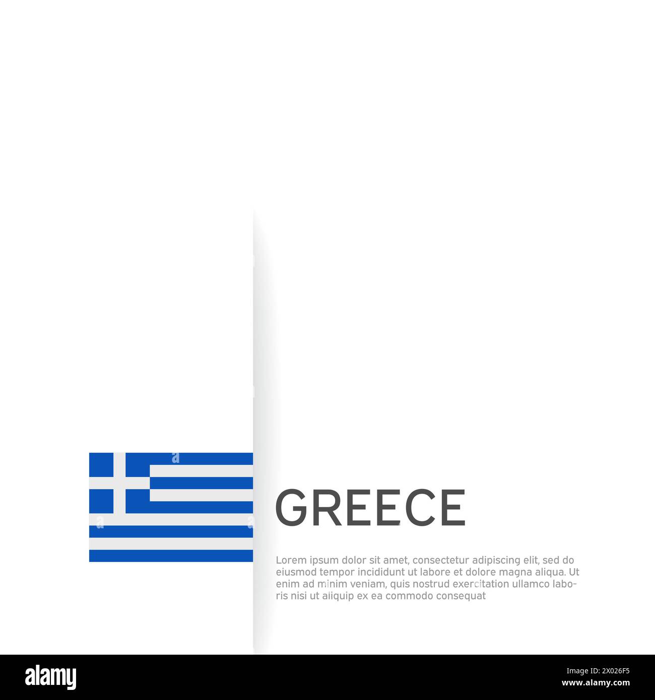 Greece flag background. State patriotic greek banner, cover. Document ...