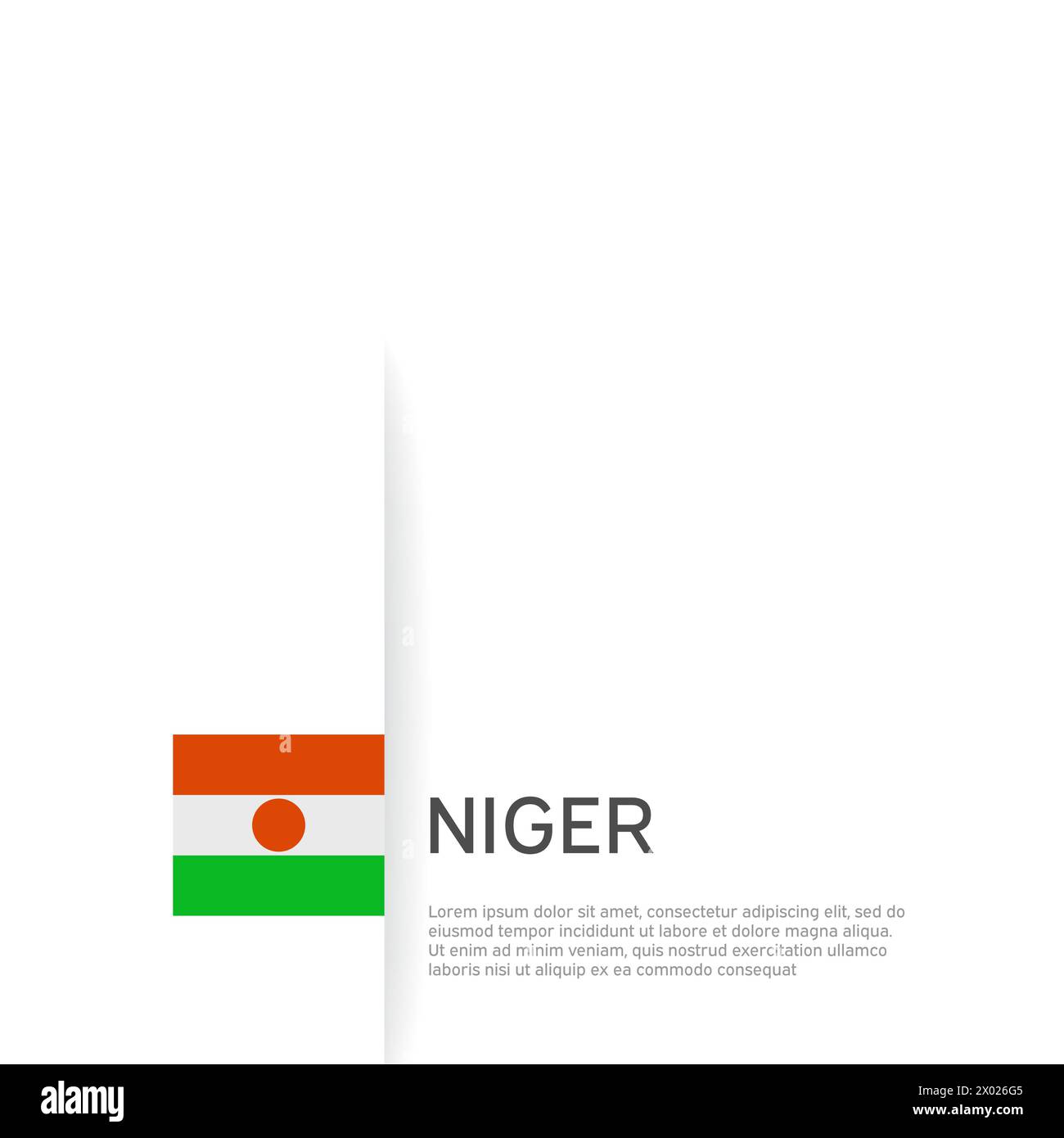 Niger flag background. State patriotic niger banner, cover. Document ...