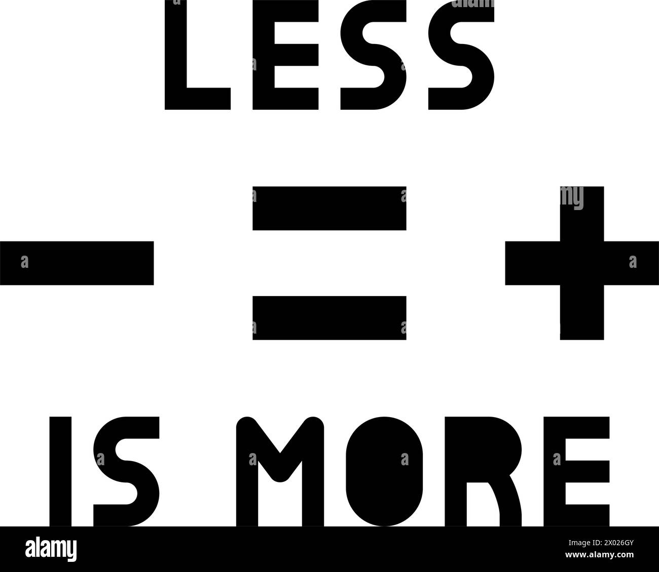 less is more minimalism lifestyle glyph icon vector illustration Stock ...