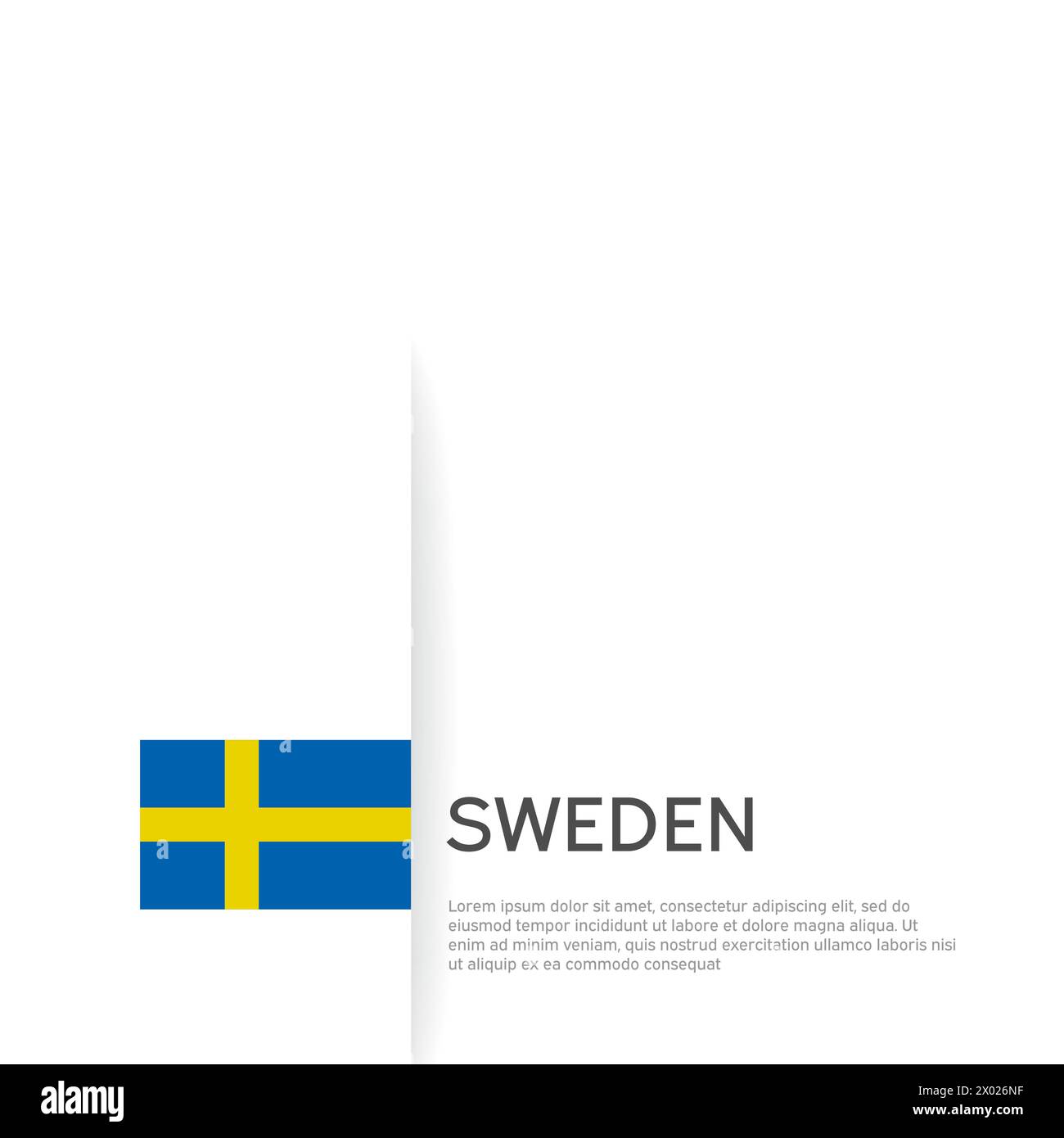 Sweden flag background. State patriotic swedish banner, cover. Document ...