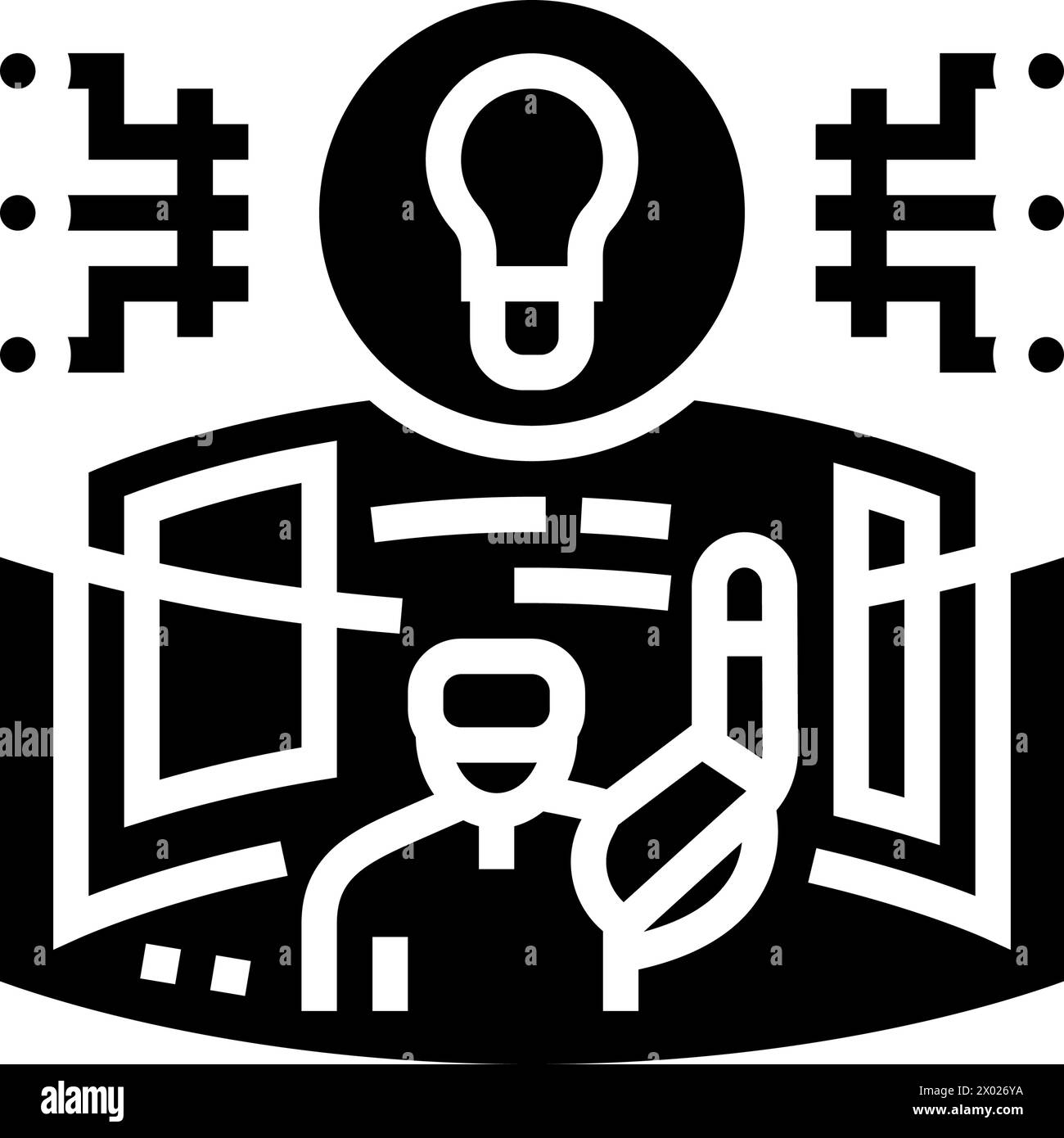 digital explorer tech enthusiast glyph icon vector illustration Stock ...