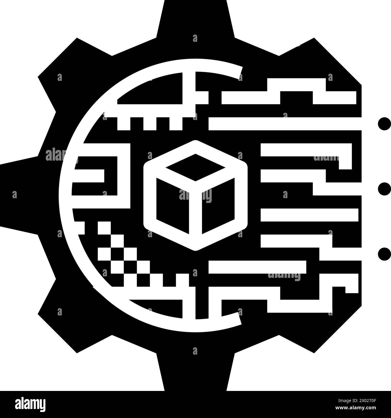 digital transformation tech glyph icon vector illustration Stock Vector ...