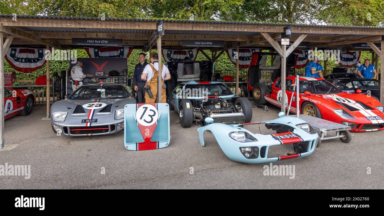 Paddock garage for the Whitsun Trophy and Carroll Shelby Celebration ...