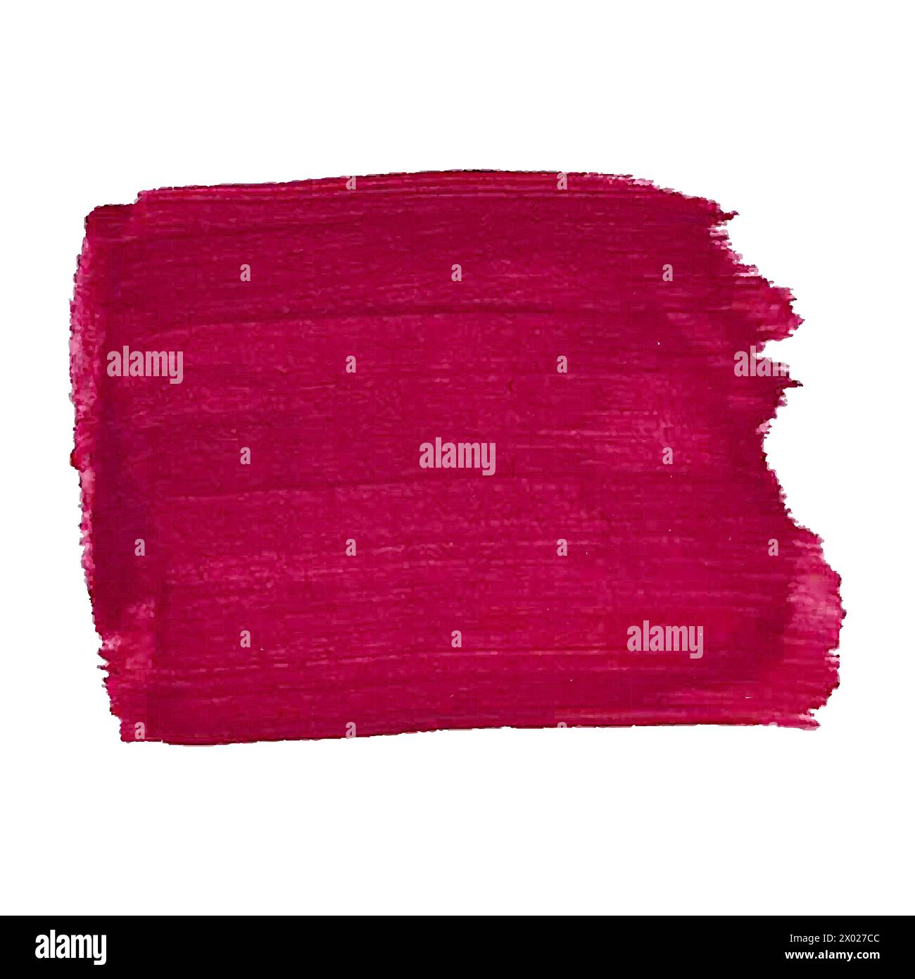 Acrylic red texture brush stroke hand drawing, isolated on white ...